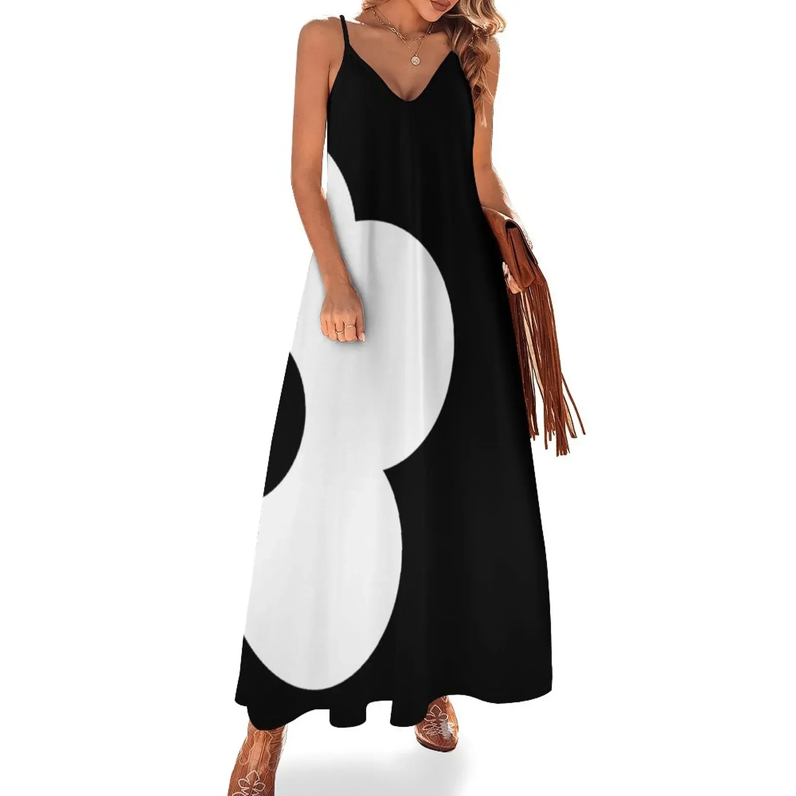 Bold Retro Contrast Flower Graphic Sleeveless Dress summer dress woman ...