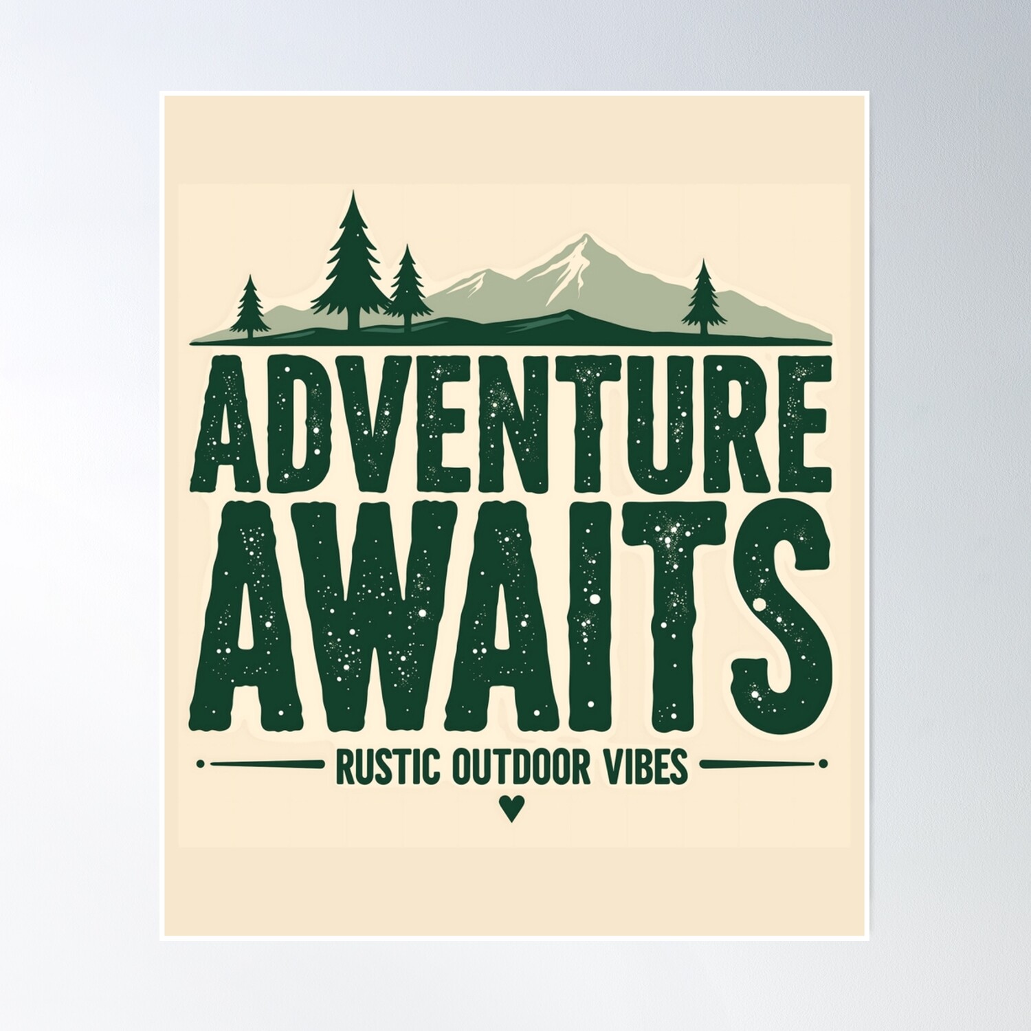 Bold Rustic Adventure Awaits Outdoors Poster Wall Art, Modern Wall ...
