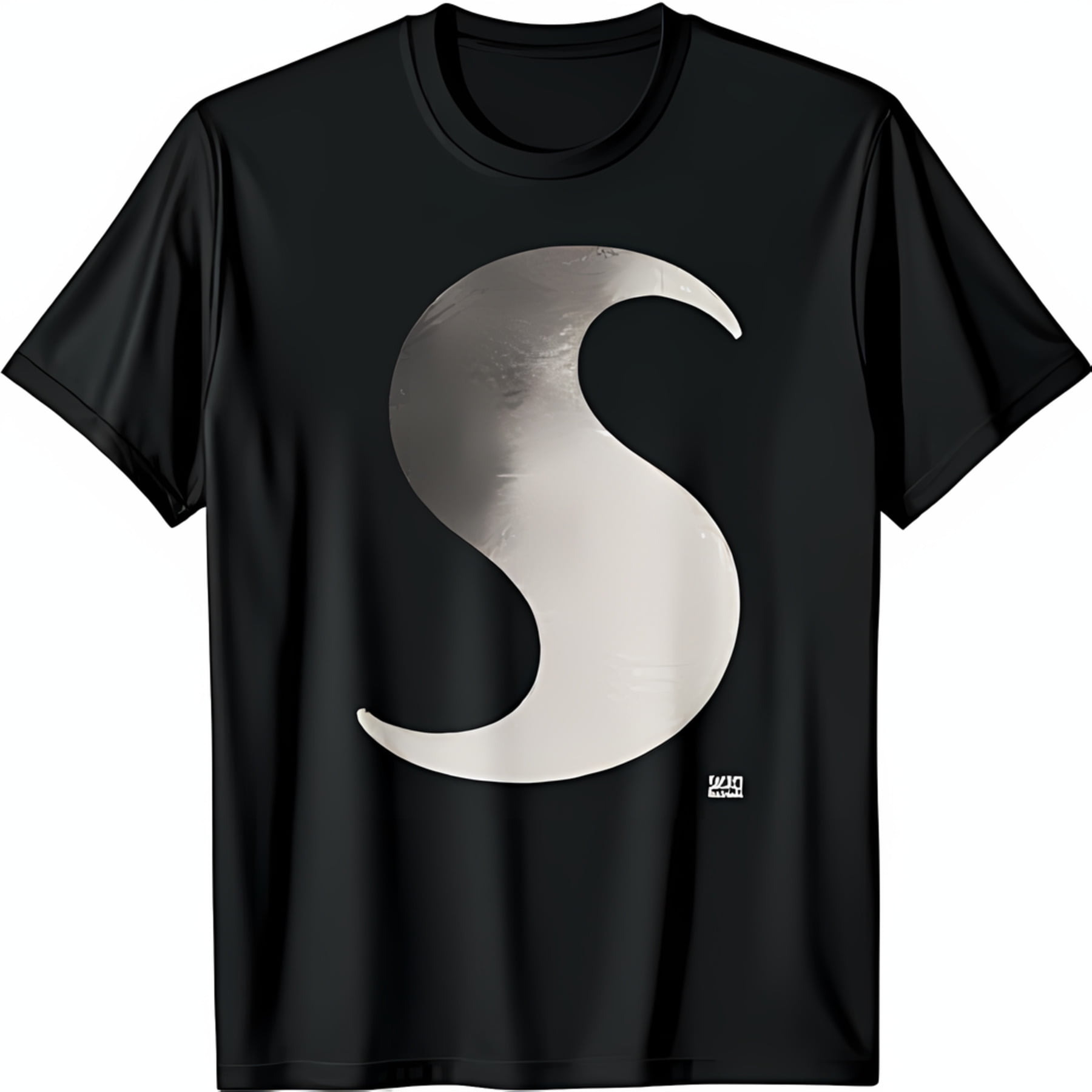 Bold 'S' Graphic Black T-Shirt for a Stylish and Understated Look ...