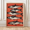 Bold Sardine Modern Fish Red Coastal Kitchen Rustic Ocean Porch ...