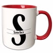 3drose, Bold Script Monogram M - Murphy, 11oz Two-tone Black Mug ...