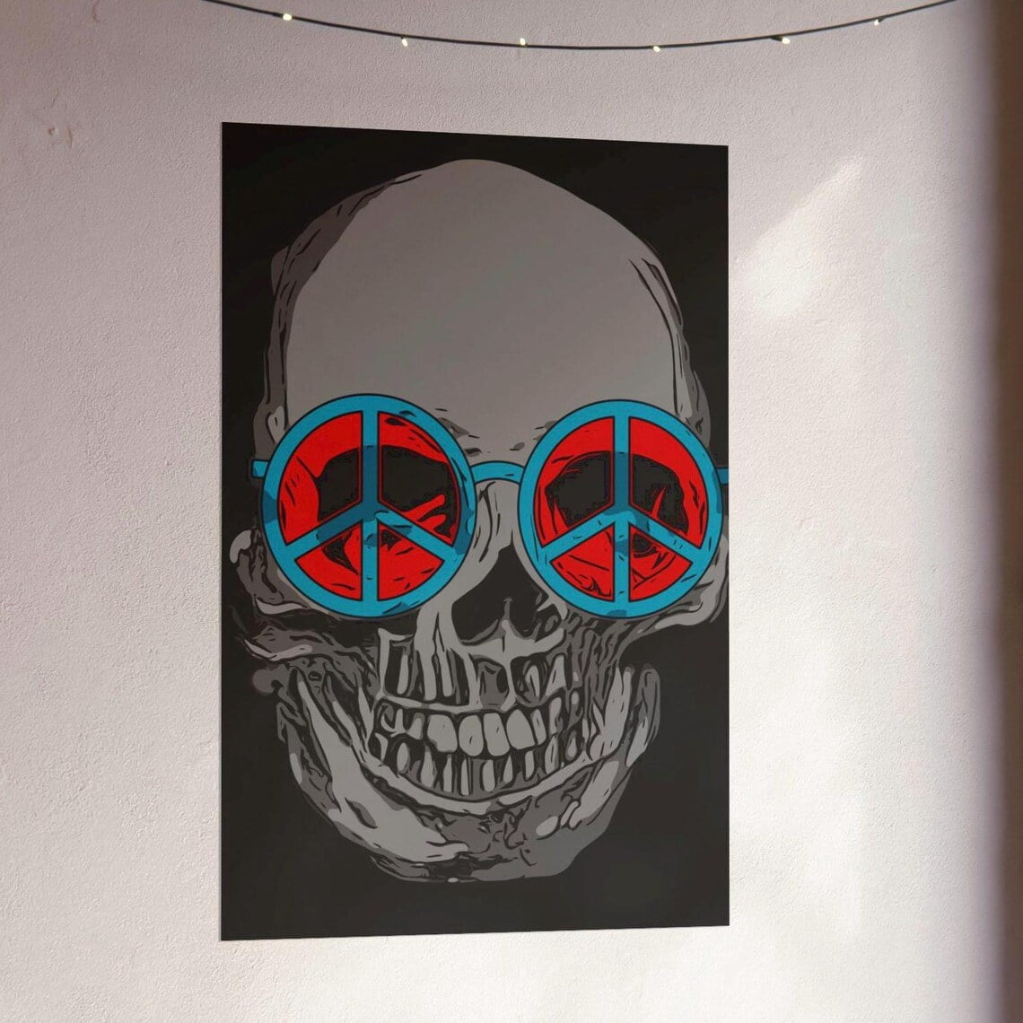Bold Skull Peace Poster - Artist Original Art Print, The Haunted Hippie ...