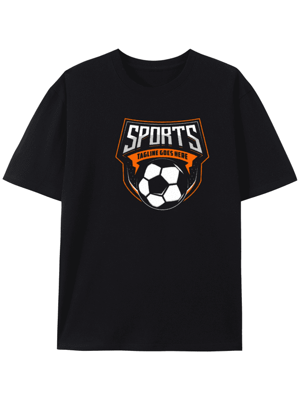 Bold Sports Logo Soccer Ball Graphic Tee - Walmart.com