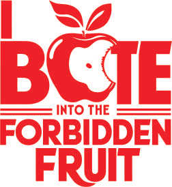 Bold Statement Bite Into the Forbidden Fruit Quote for Dorm Office ...