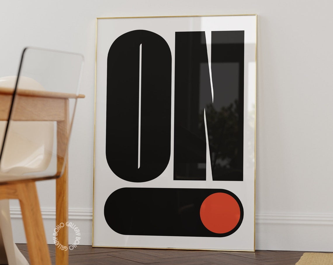 Bold Statement Black Typography Poster, Minimalist Art, Modern Wall Art ...