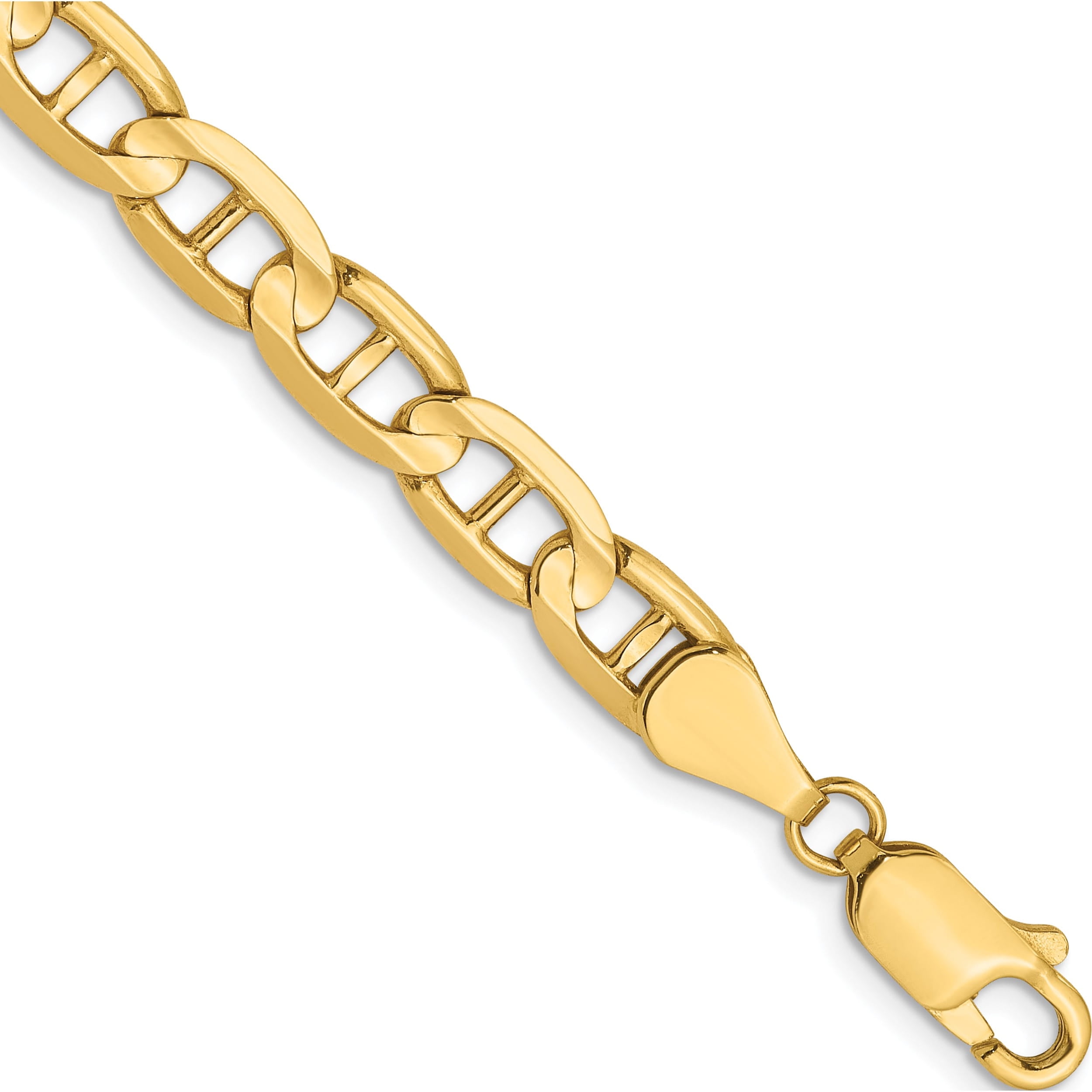 Bold Statement Unique 14K 5.25mm Concave Anchor Chain Refined Feminine ...