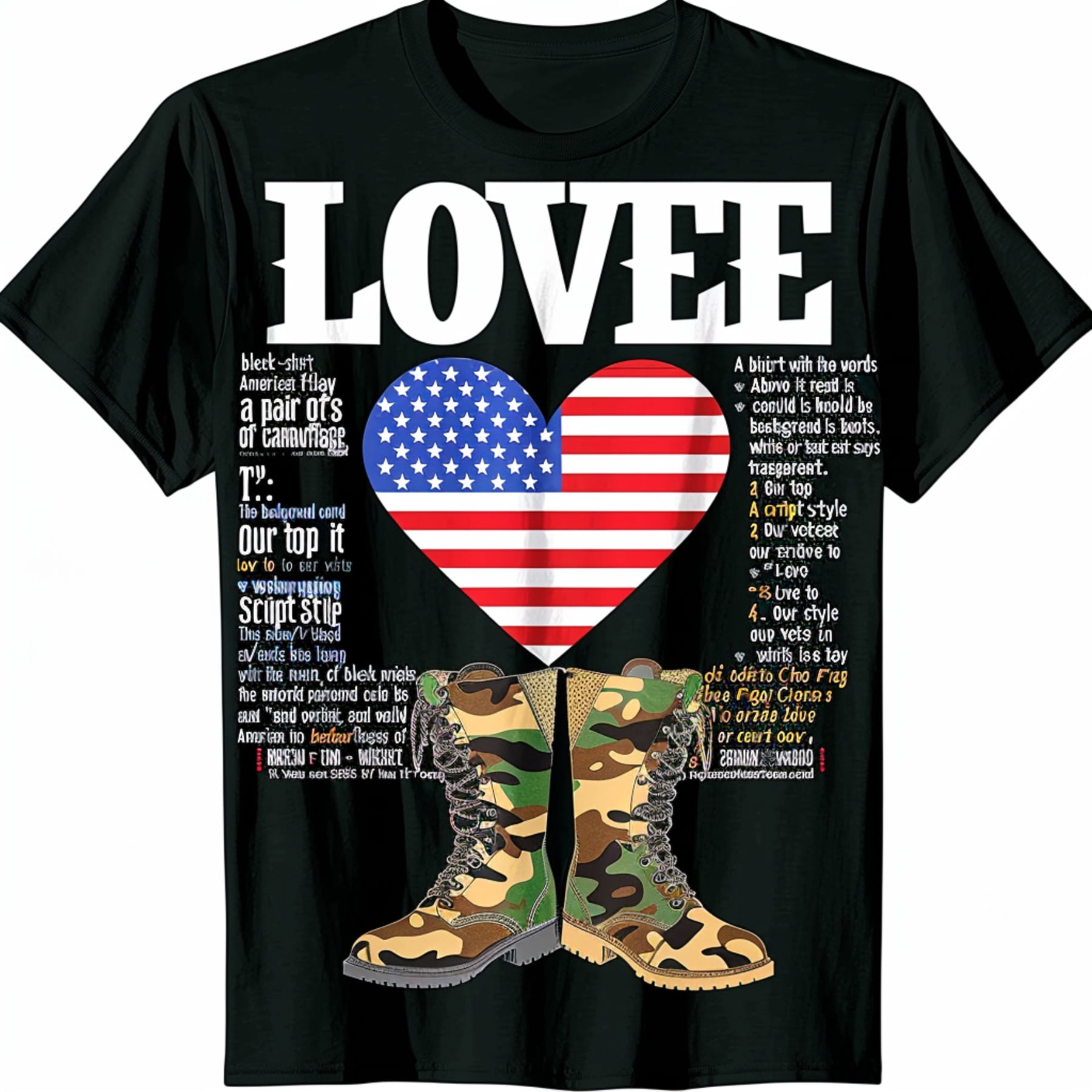 Bold Statements: Unique Black TShirt Designs for Veterans and Military ...