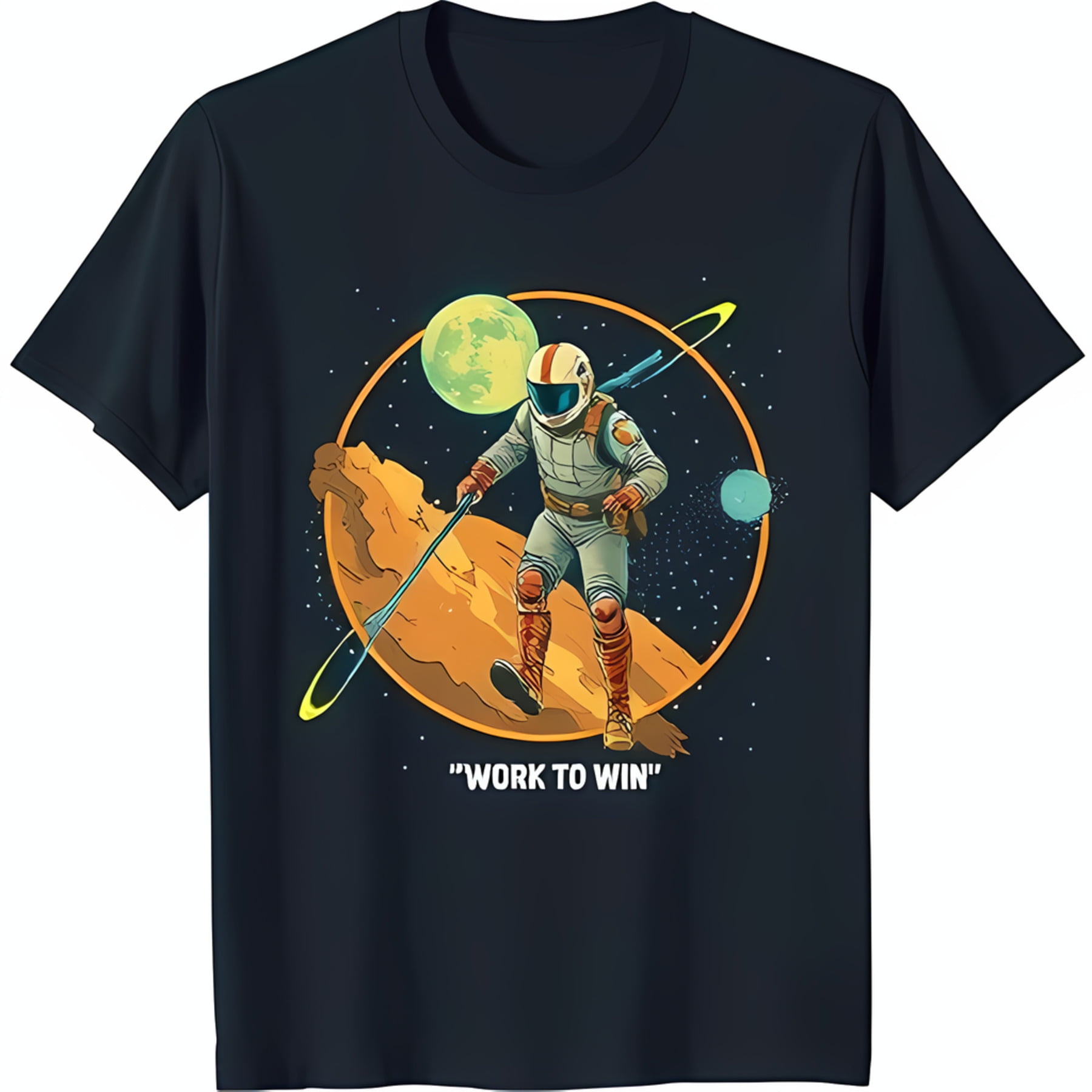 Bold T-Shirt Design with 'Work to Win' Motto - Walmart.com