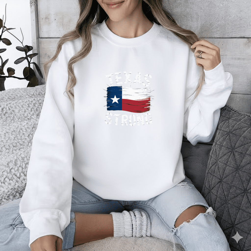 Bold Texas Flag Strong Lone Star Heritage Southern Pride Sweatshirt, up ...