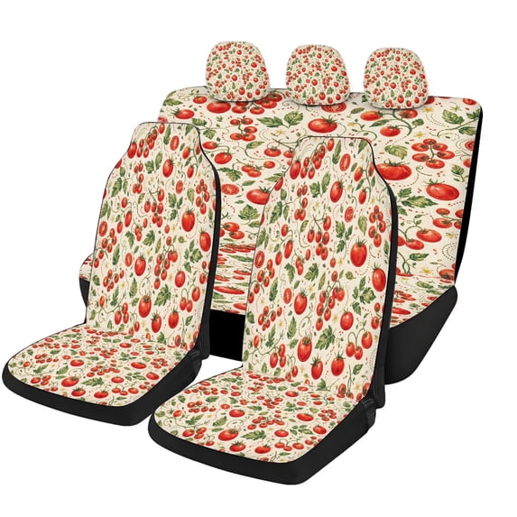 Bold Tomato Garden Car Seat Covers Full Set, Universal Auto Seat Covers ...