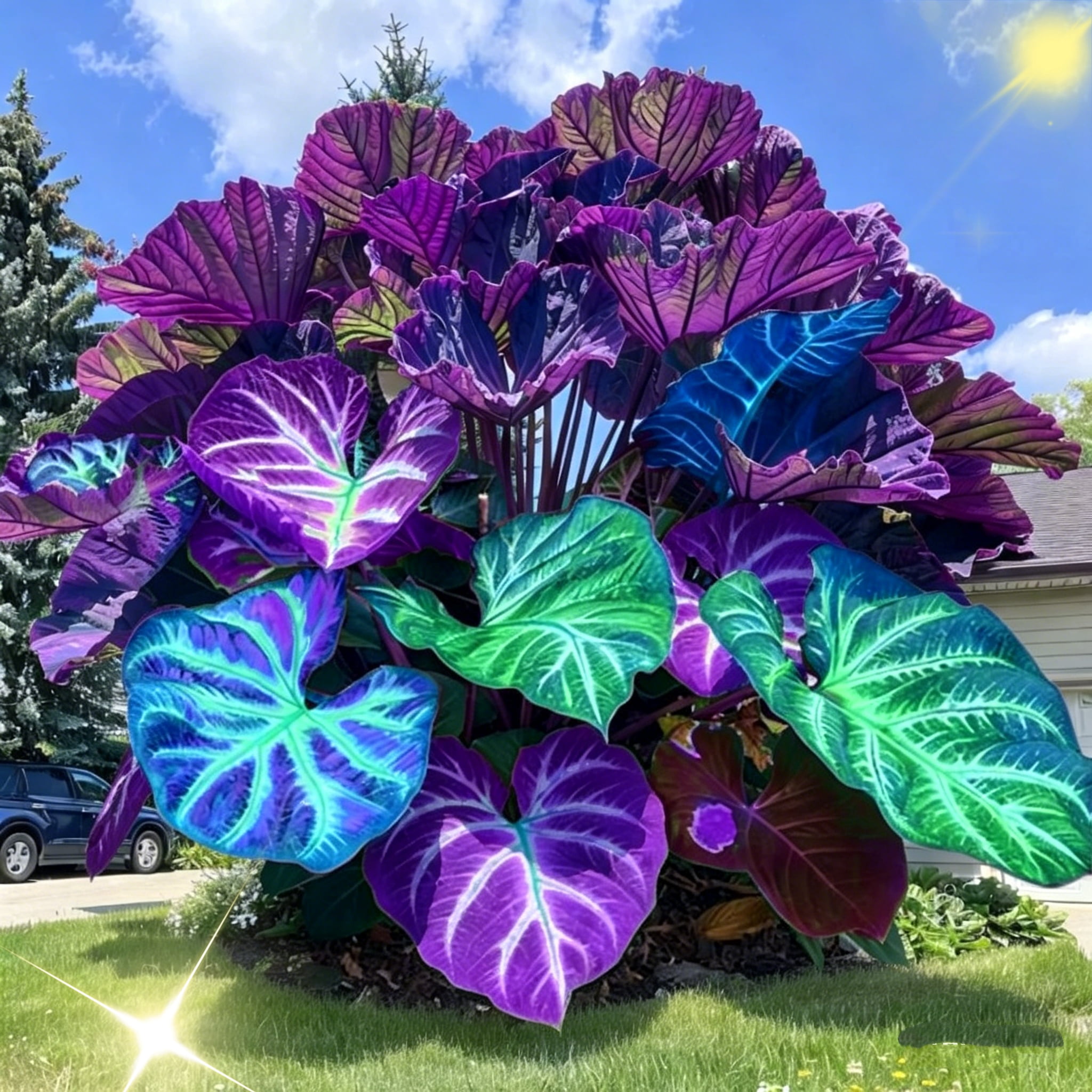 Bold Tropical Elephant Ear, Stylish Accent for Lawns & Pathways, Ideal ...