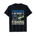 Bold Truck and Fish Graphic T-Shirt for Truck Drivers and Weekend ...