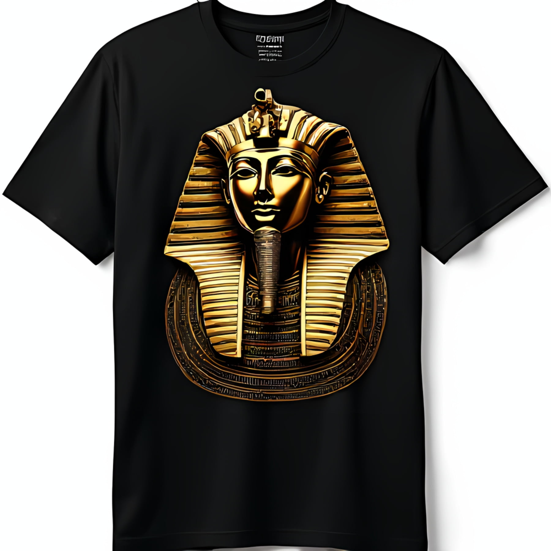 Bold Tutankhamun Golden Death Mask Graphic T-Shirt Black Ancient Egypt ...