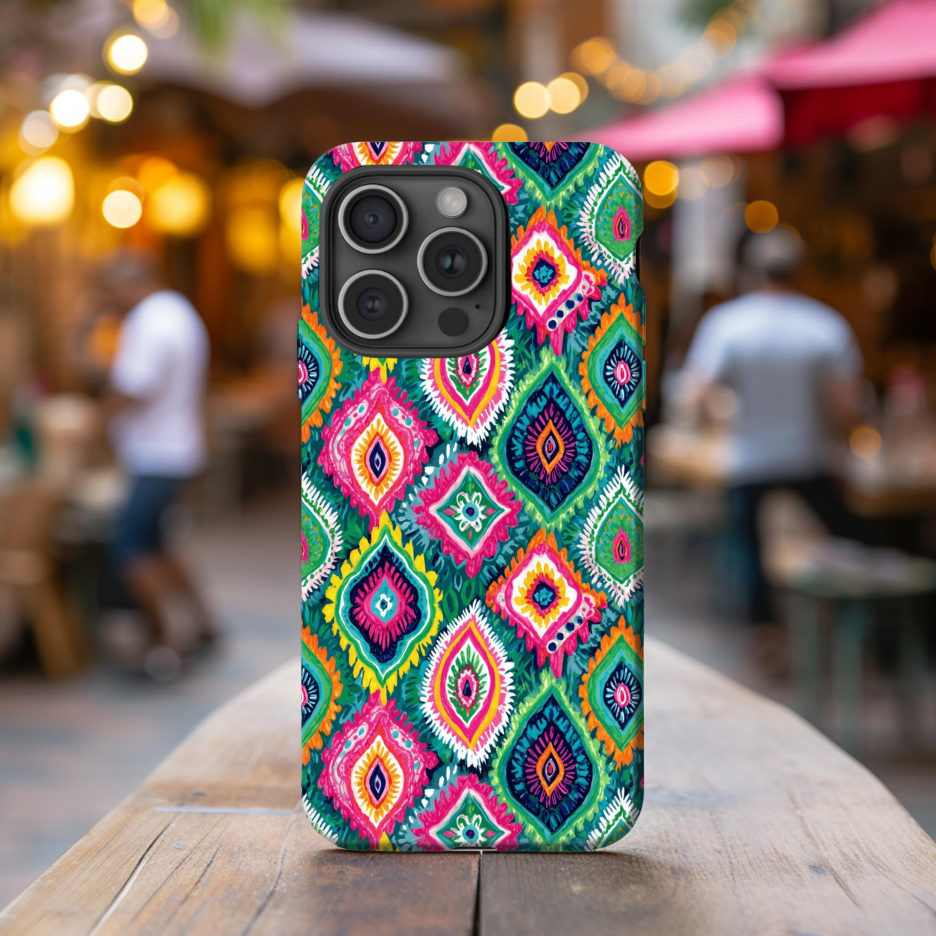 Bold Unique Colorful Abstract Aesthetic Phone Case with iPhone 17 to 11 ...