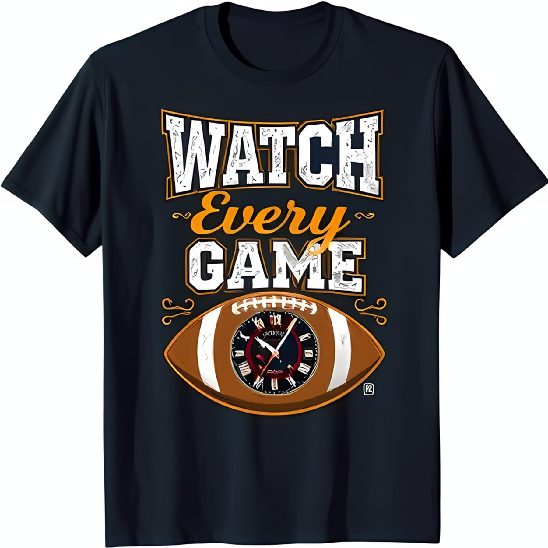 Bold 'Watch Every Game' Blue T-Shirt with Clock Design - Walmart.com