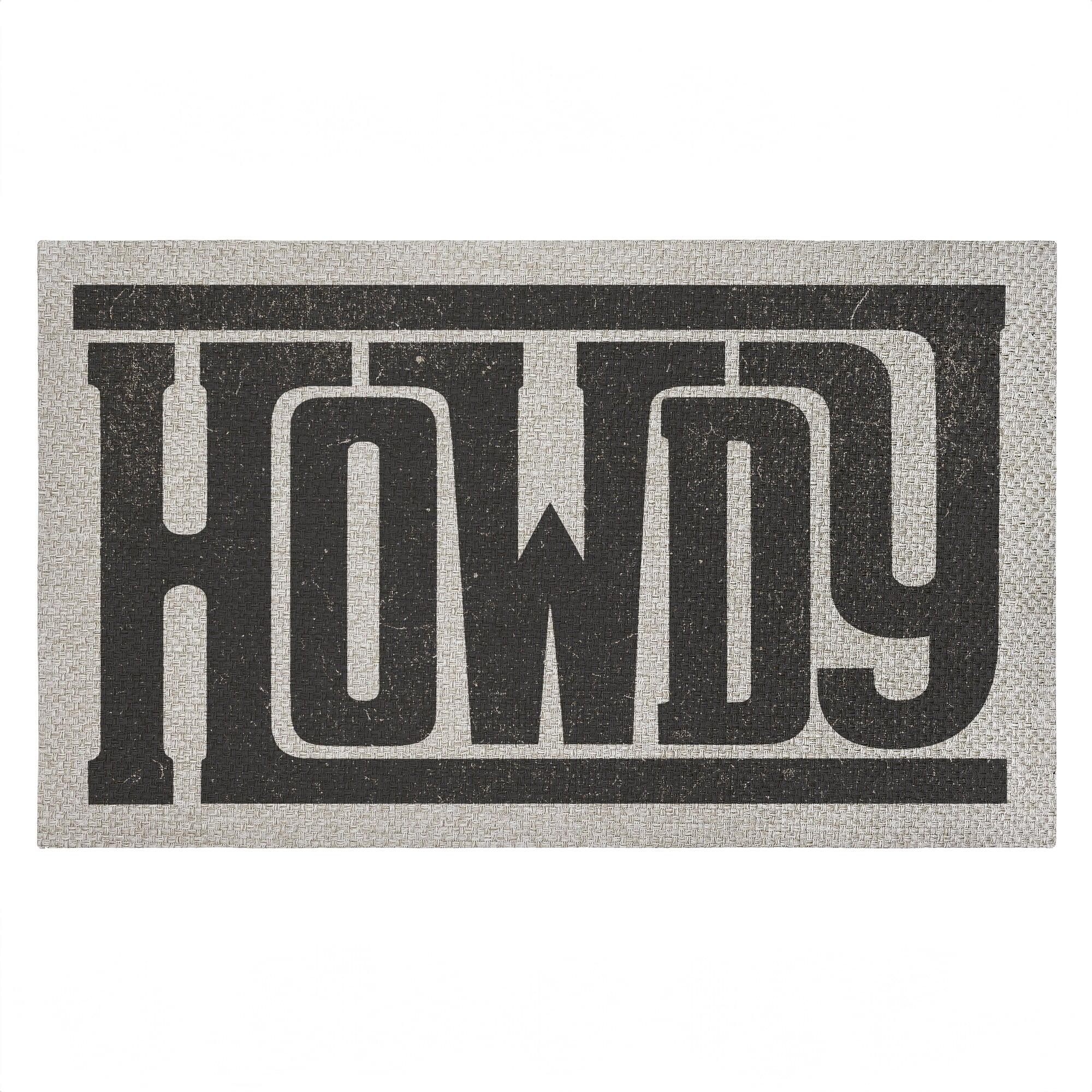 Bold Western Howdy Greeting Outdoor Door Mat, design by Sisi and Seb ...