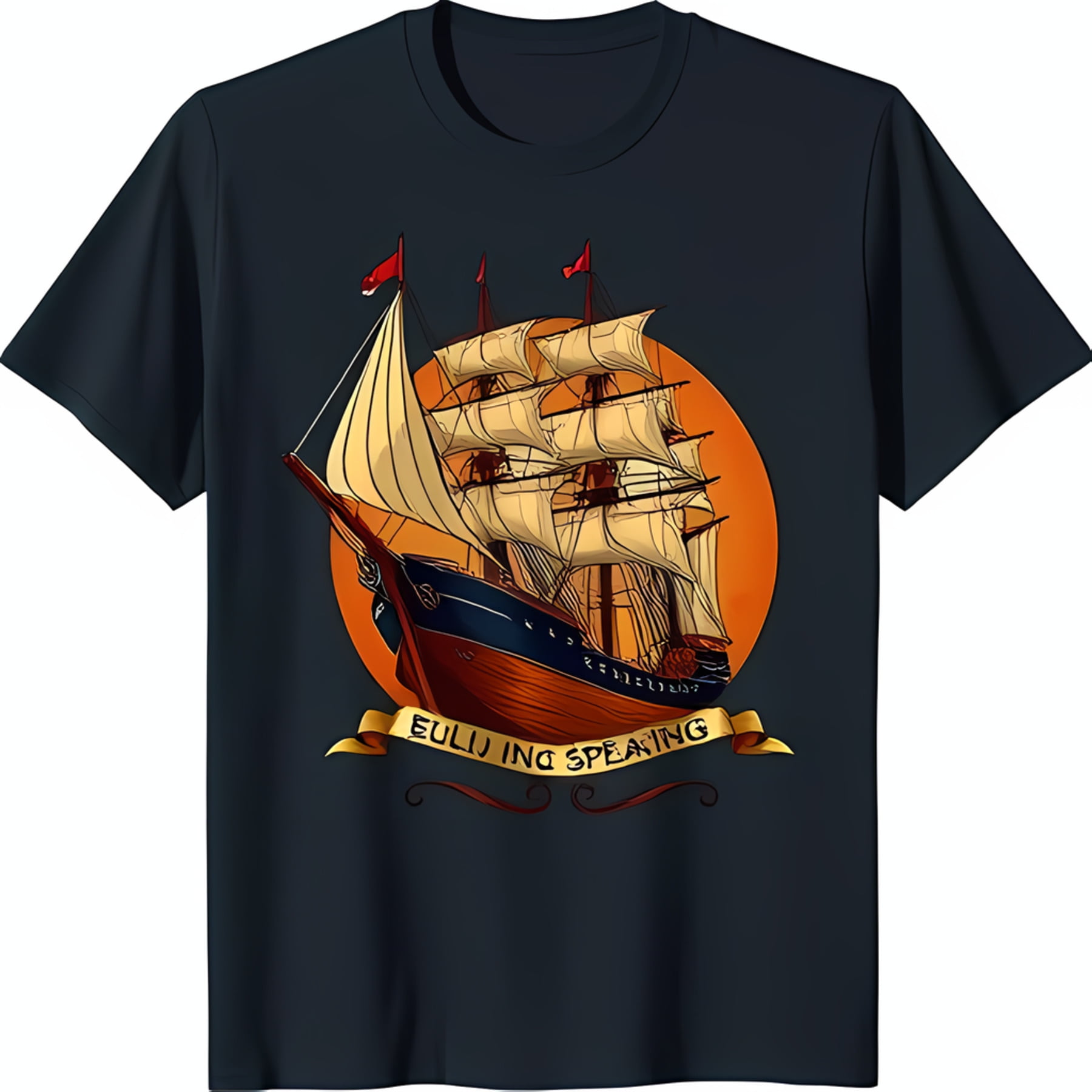 Bold White Graphic T-Shirt with Trees & Star WOLLIFE BEST AMILITE ...