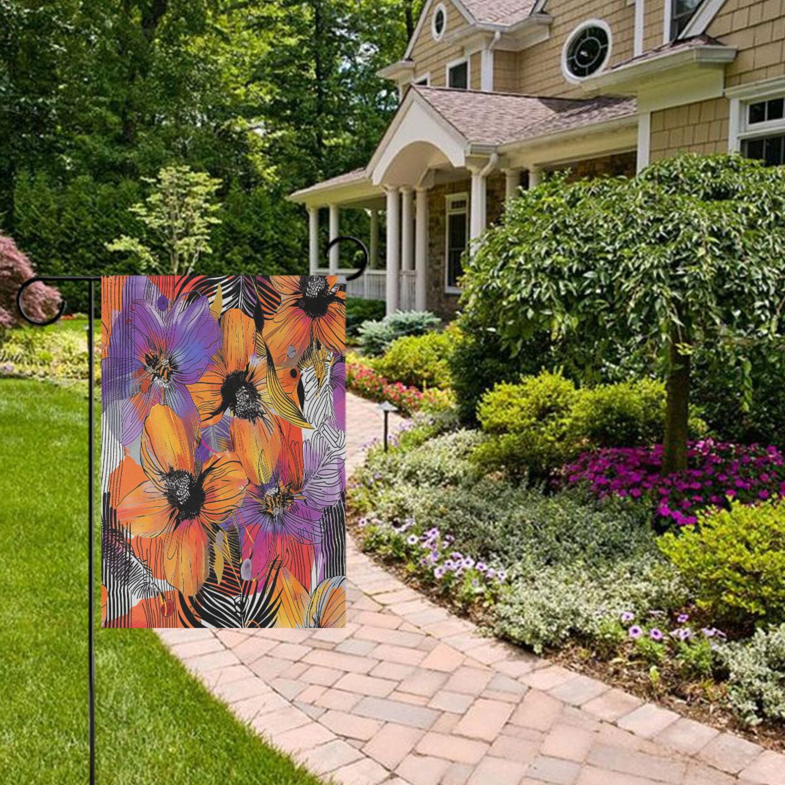 Bold Wildflowers Line Garden Flag Double Sided 12 x 18 Inch Outside ...