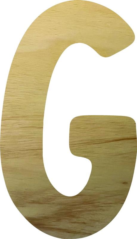Bold Wooden Kids Letters, Unfinished Craft 22'' tall Wood Letter G, DIY ...