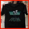 Bold Zebra Graphic T-Shirt with 'HUM' Typography - Unique Animal Print ...