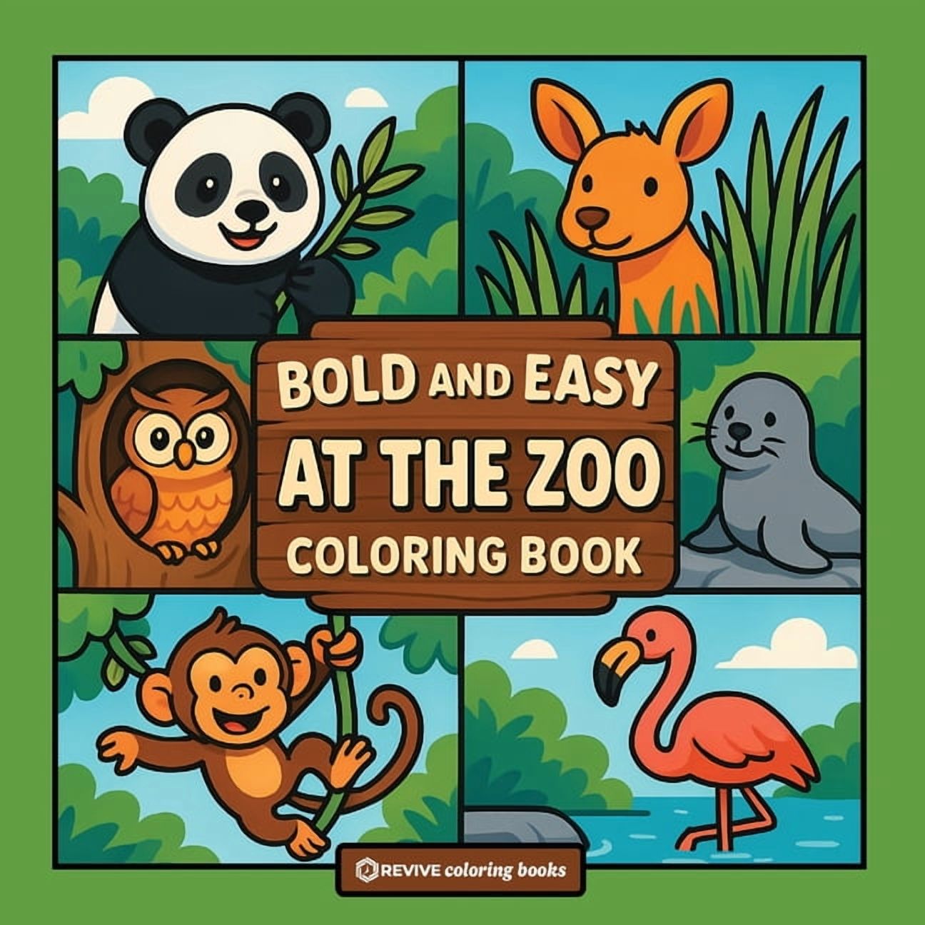 Bold & Easy Stress Relief Coloring B Bold & Easy At The Zoo Coloring ...