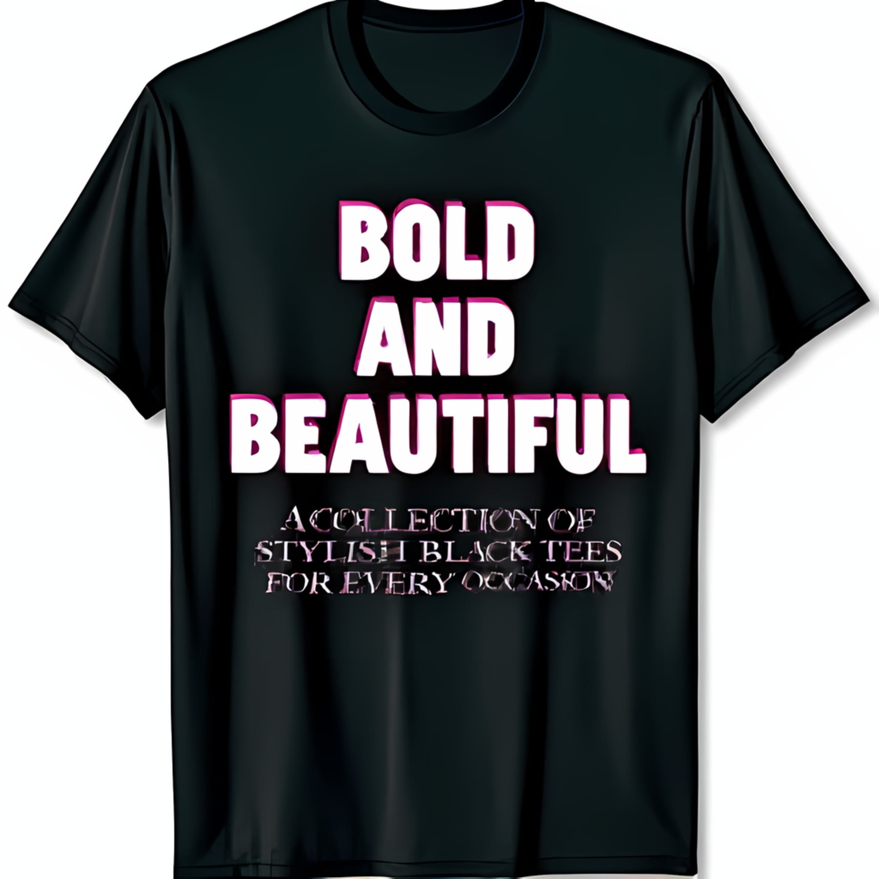 Bold and Beautiful Black T-Shirt with Stylish Graphic for Any Occasion ...