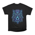 Bold and Blue Mandala and Tribal Wolf Design T-Shirt Tee Gift For Him ...
