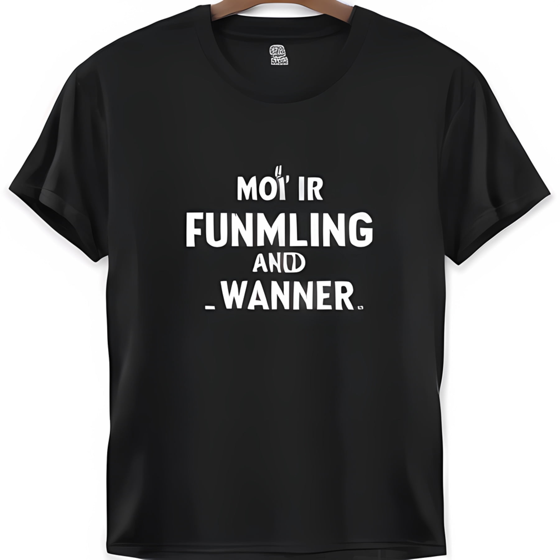 Bold and Confident Black T-Shirt with Playful Message for a Touch of ...