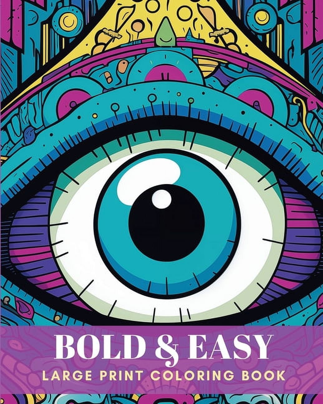 Bold and easy: Large print coloring book (Paperback) - Walmart.com