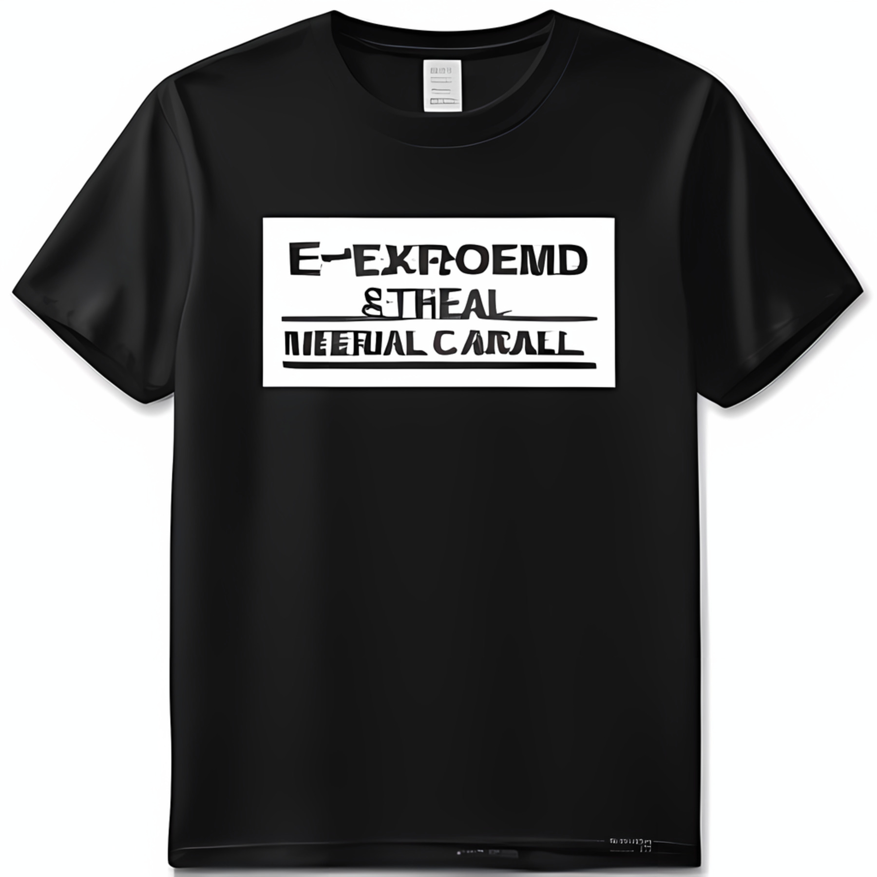 Bold _meneal Text on Black T-Shirt Industrial Font Inspired by Design ...