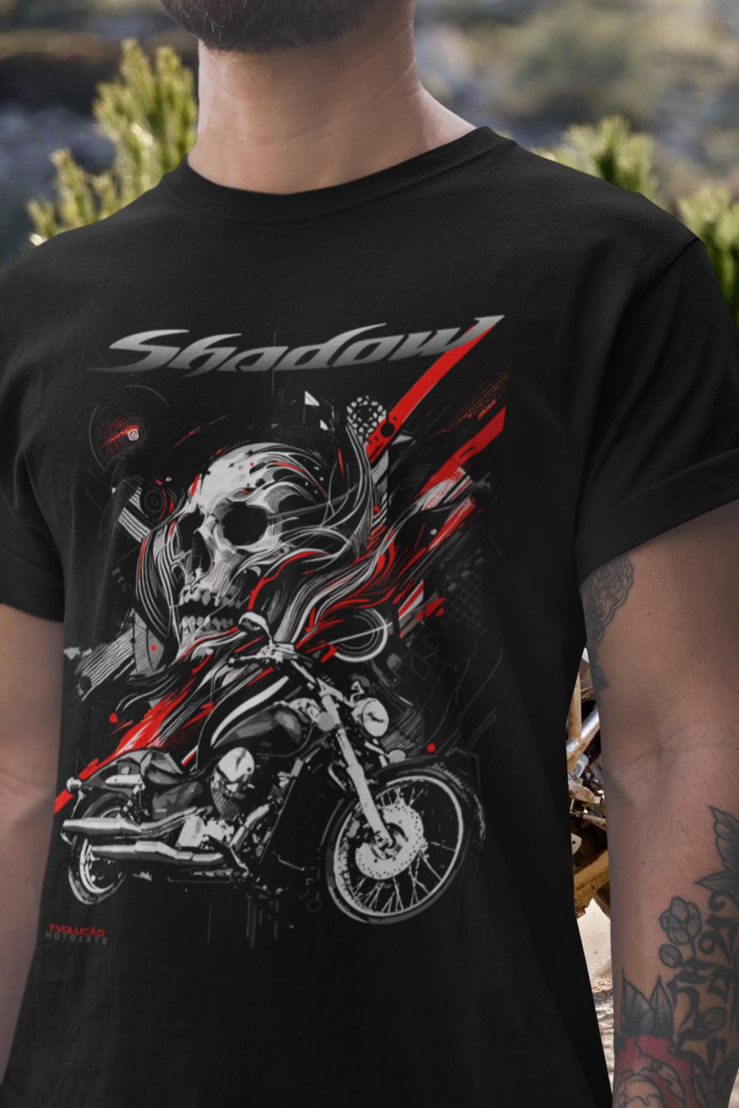 Bold vintage skull Motorcycle T-Shirt for Freedom Riders - Classic V ...