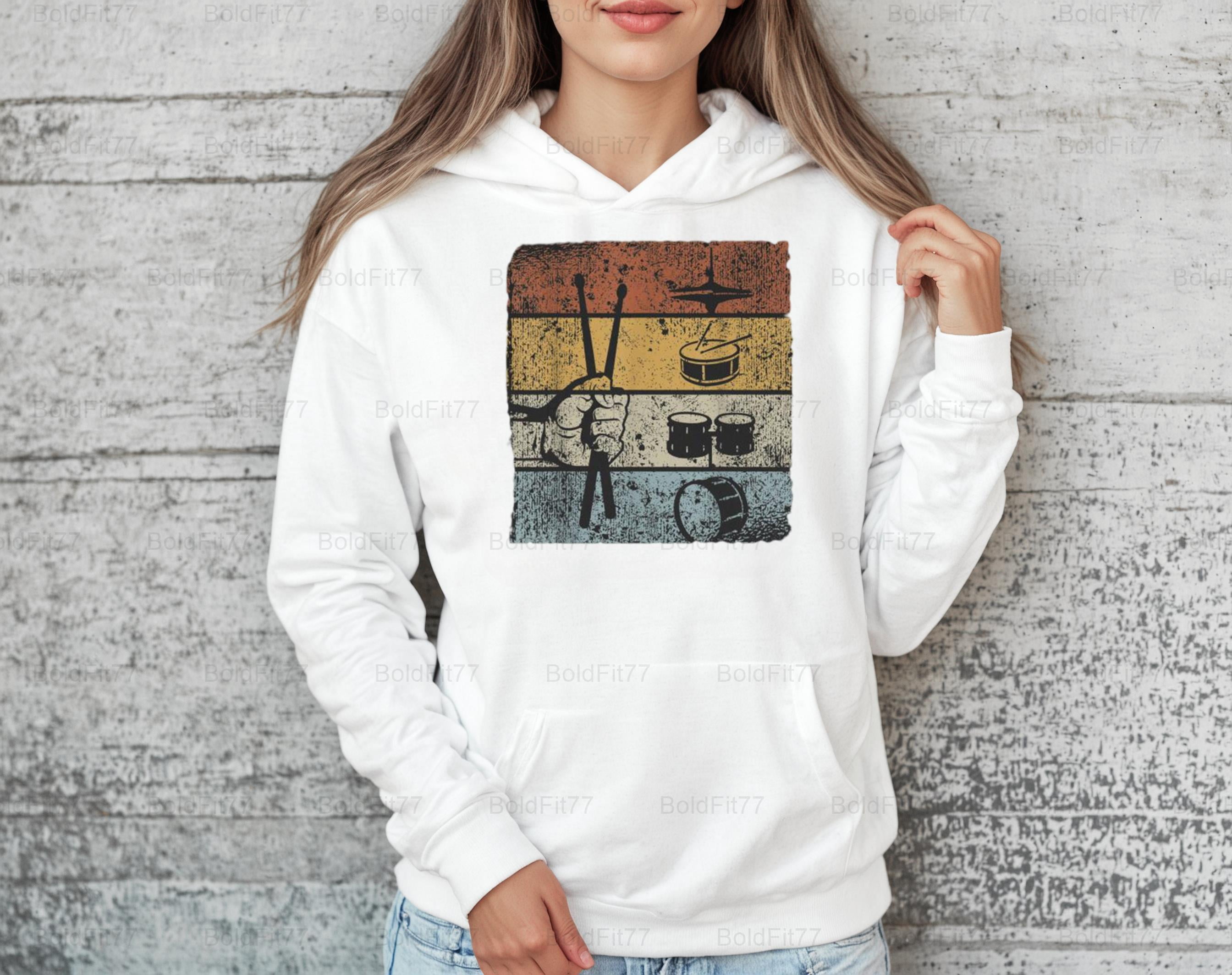 BoldFit77 Classic Retro Drumsticks Graphic Design Art, Vintage Music ...