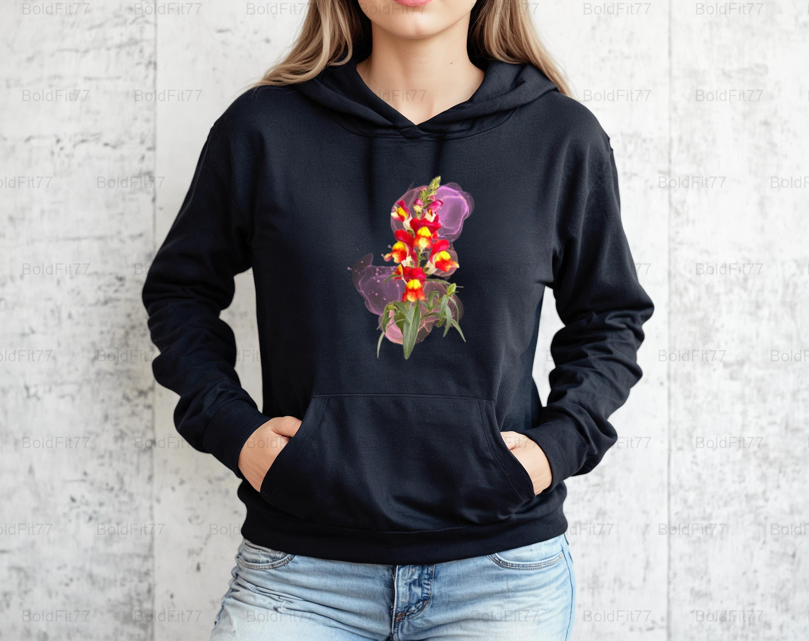 BoldFit78 Elegant Vintage Snapdragon Flower Art, Retro Botanical Plant ...