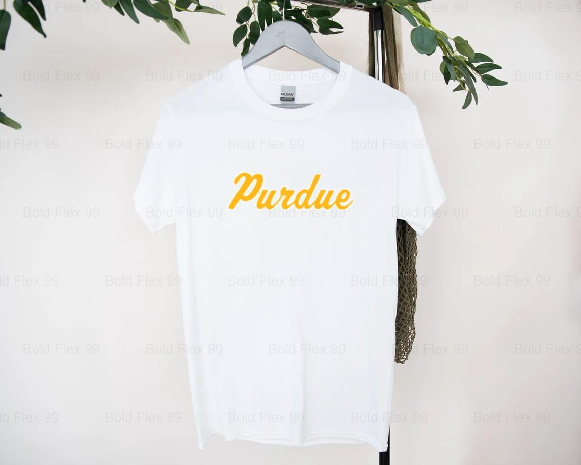 BoldFlex99 Purdue Retro Script T-Shirt Boilermakers, College, Sports ...