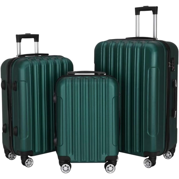 BoldGear 3 Piece Luggage Set with Spinner Wheels Suitcase Set with TSA ...