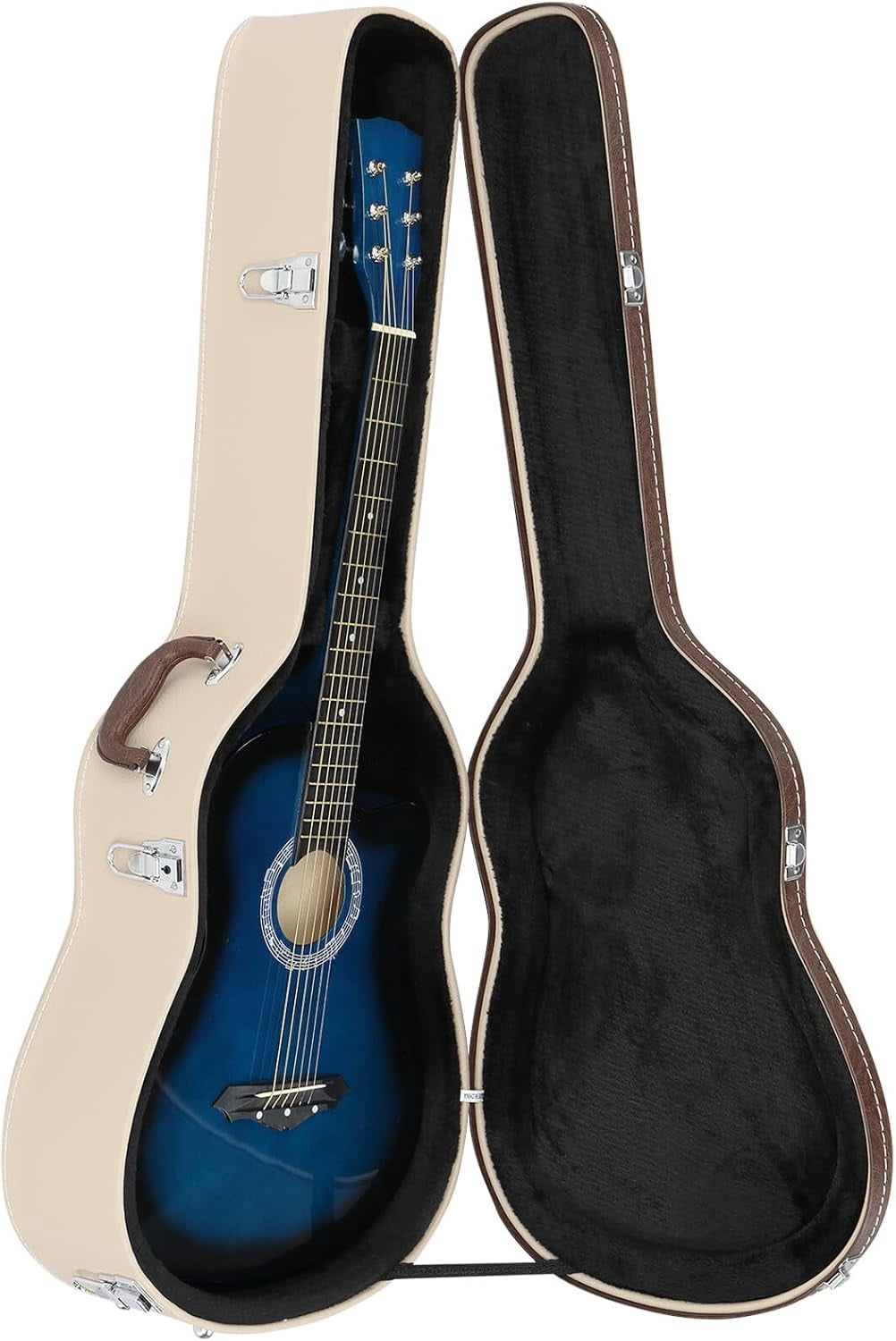 BoldGear Acoustic Guitar Hard Case Fits 39-Inch Guitars, PVC Leather ...