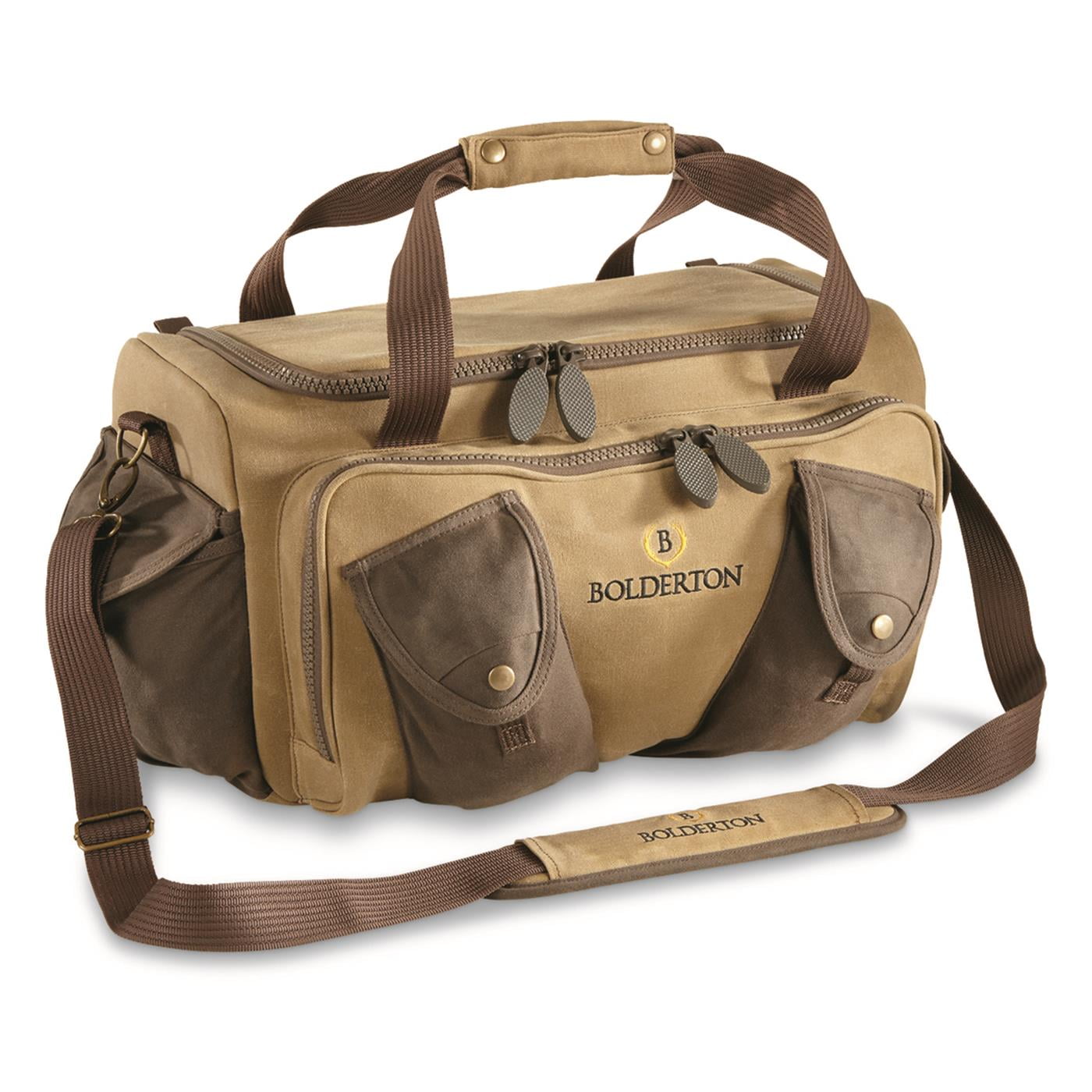 Bolderton Canvas Field Bag Duffel Style with Straps for Hunting Gear ...