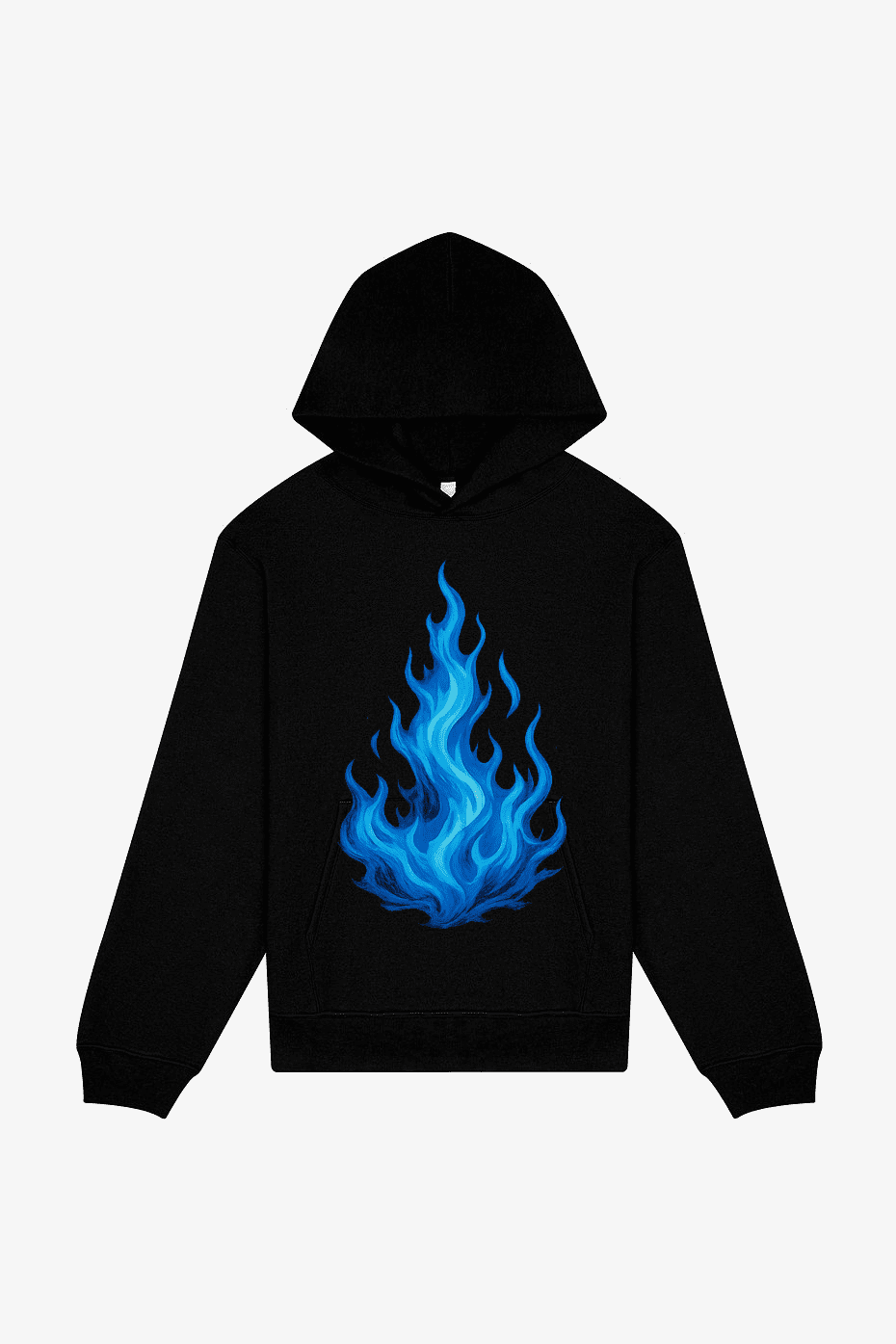 Boldstep Essentials Blue Flame Unisex Heavyweight Hoodie - Black (M ...