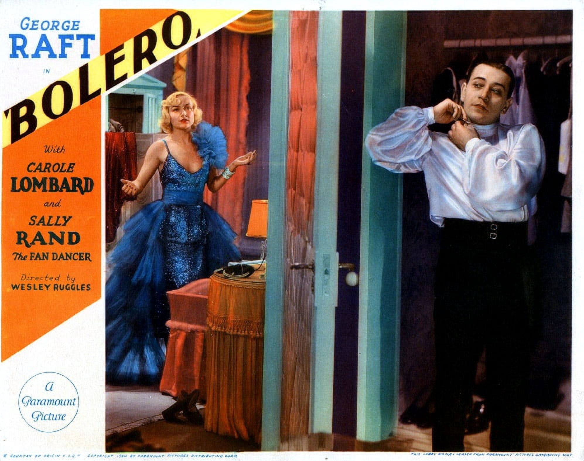 Bolero From Left Carole Lombard George Raft 1934 Movie Poster ...