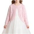 Bolero Shrug Cardigan For Girls Long Sleeve Button Down Cropped Sweater ...