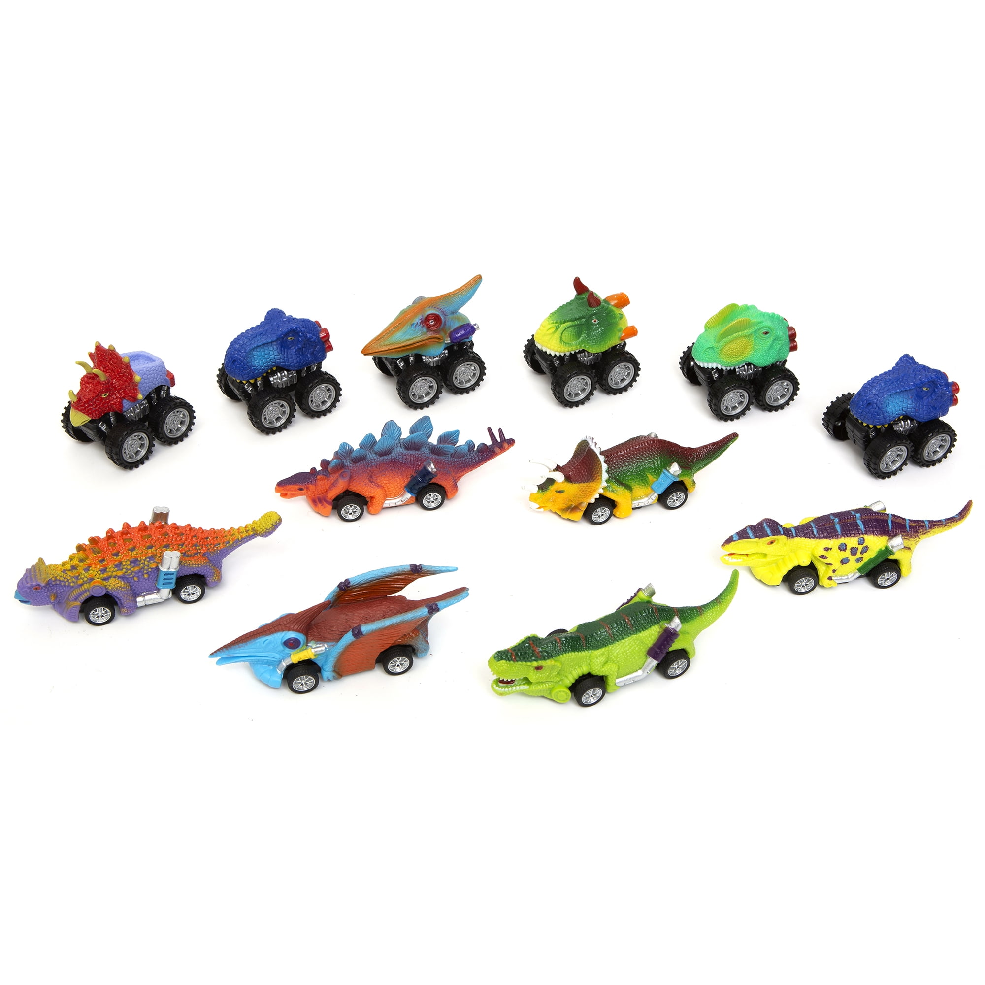 Boley: Dinosaur Vehicles - 12 Pack Assorted Designs & Colors, Dino ...