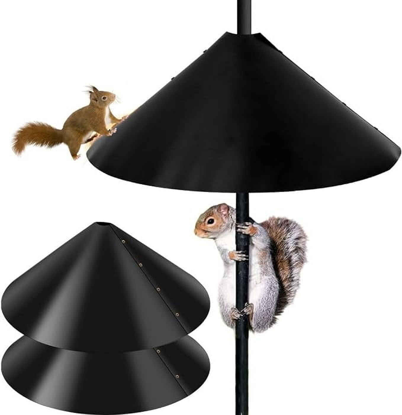 Boliang Squirrel Baffle, 16 Inch Wrap-Around, Polypropylene, Black, 2 ...