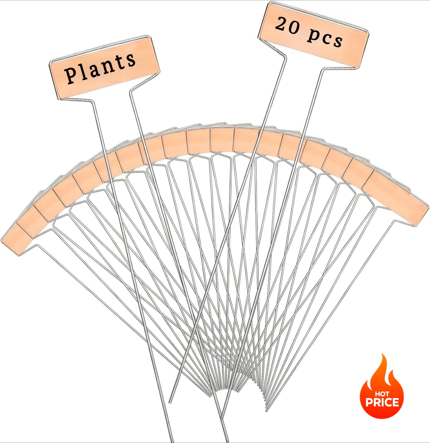 Boliang 20 Pcs Copper Plant Labels, 25.5cm/10 inches Waterproof Plant ...
