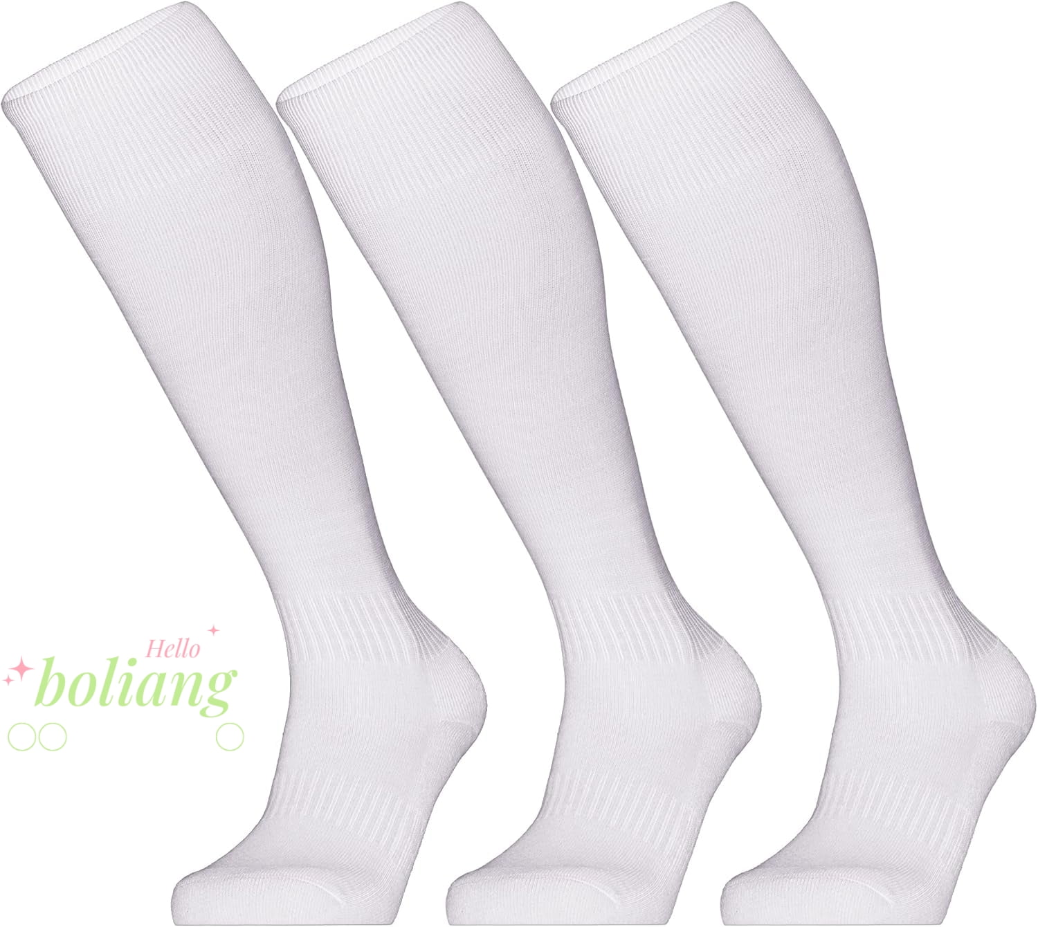 Boliang 3 Pair Softball Soccer Socks Baseball Football Socks for Youth ...