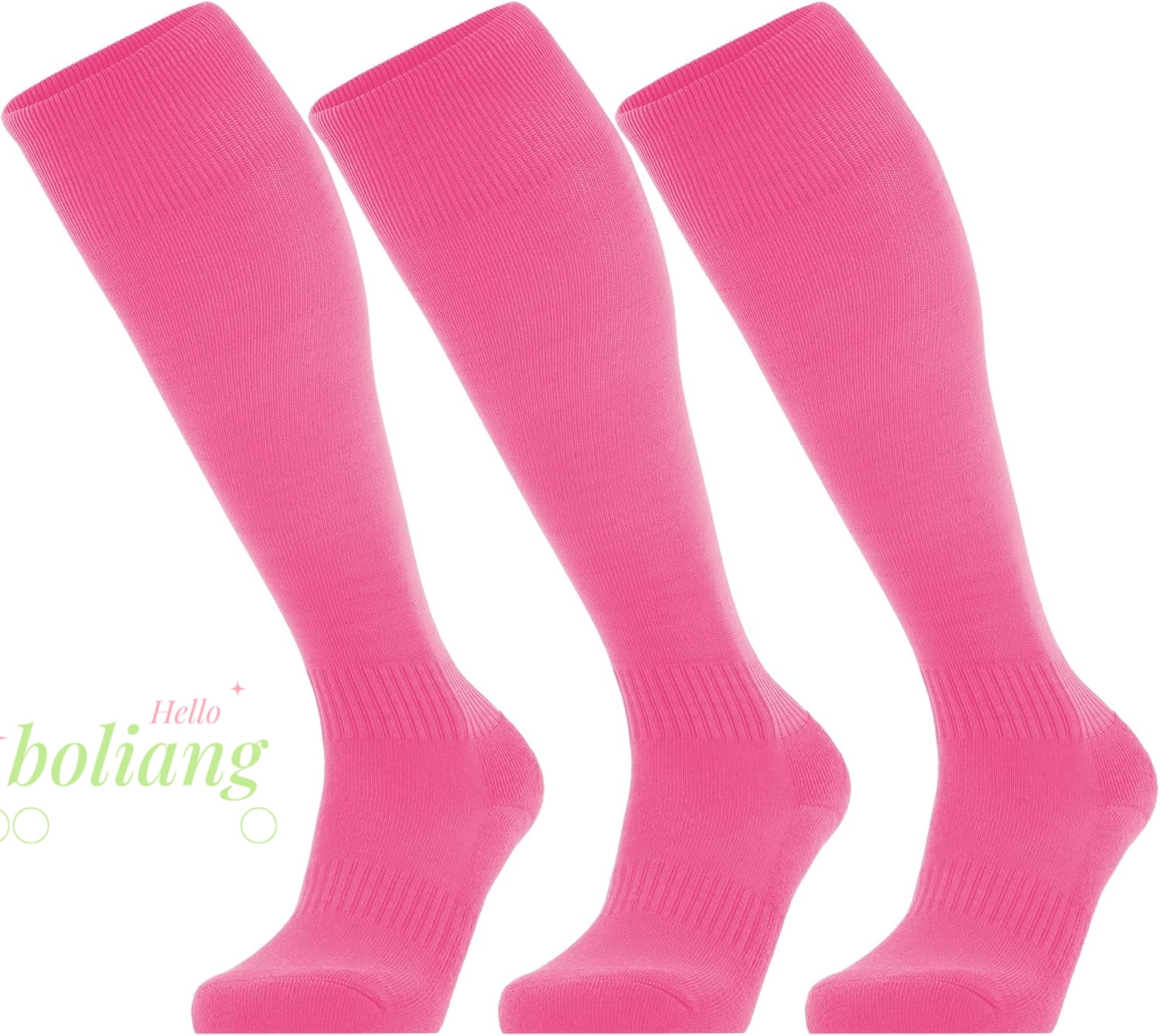 Boliang 3 Pair Softball Soccer Socks Baseball Football Socks for Youth ...