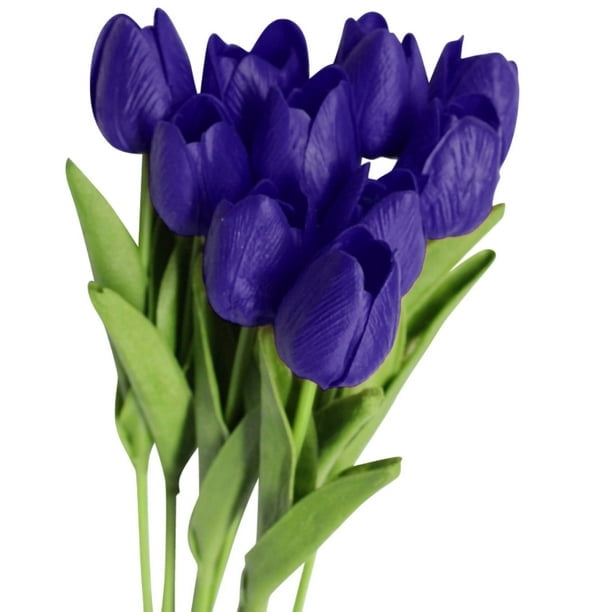 Boliang 30 Pcs Tulips Artificial Flowers Fake Pink Tulips Pink ...