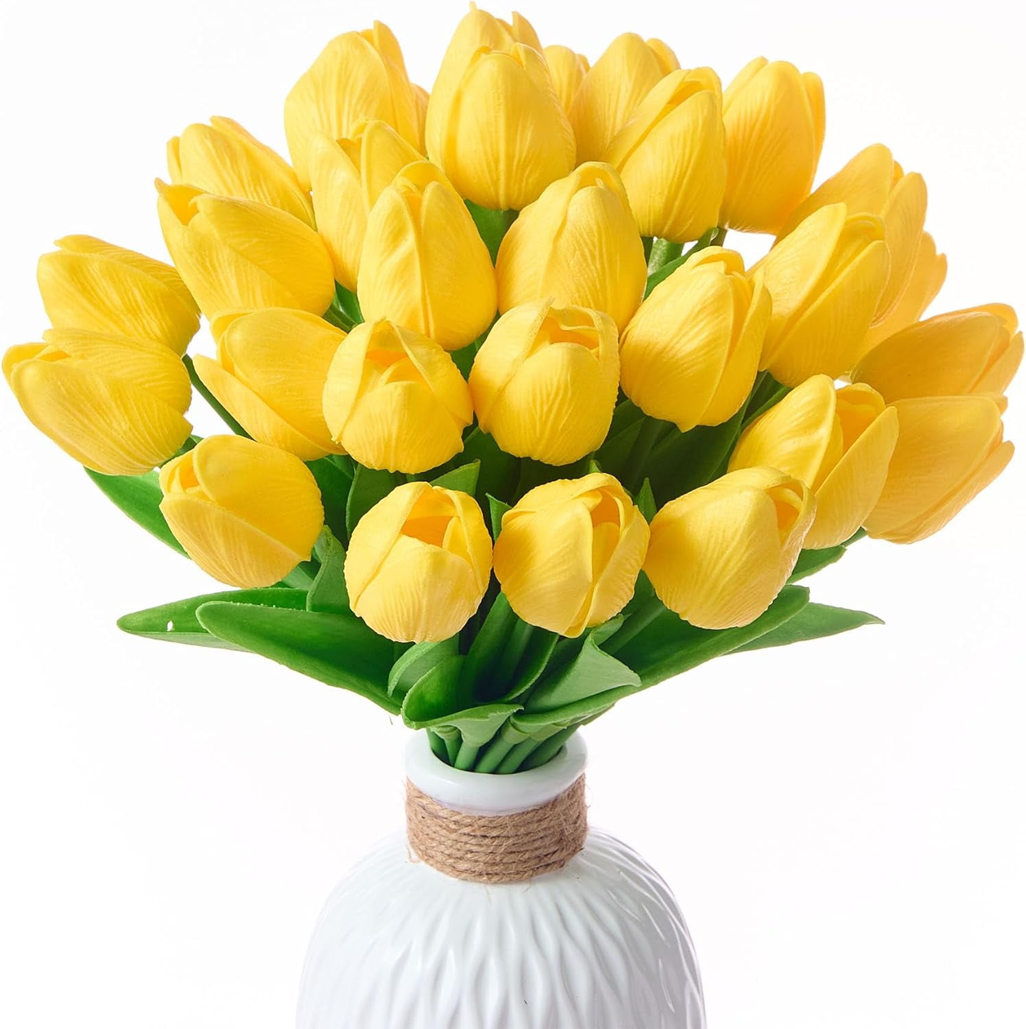 Boliang 30 Pcs Tulips Artificial Flowers Fake Pink Tulips Pink ...