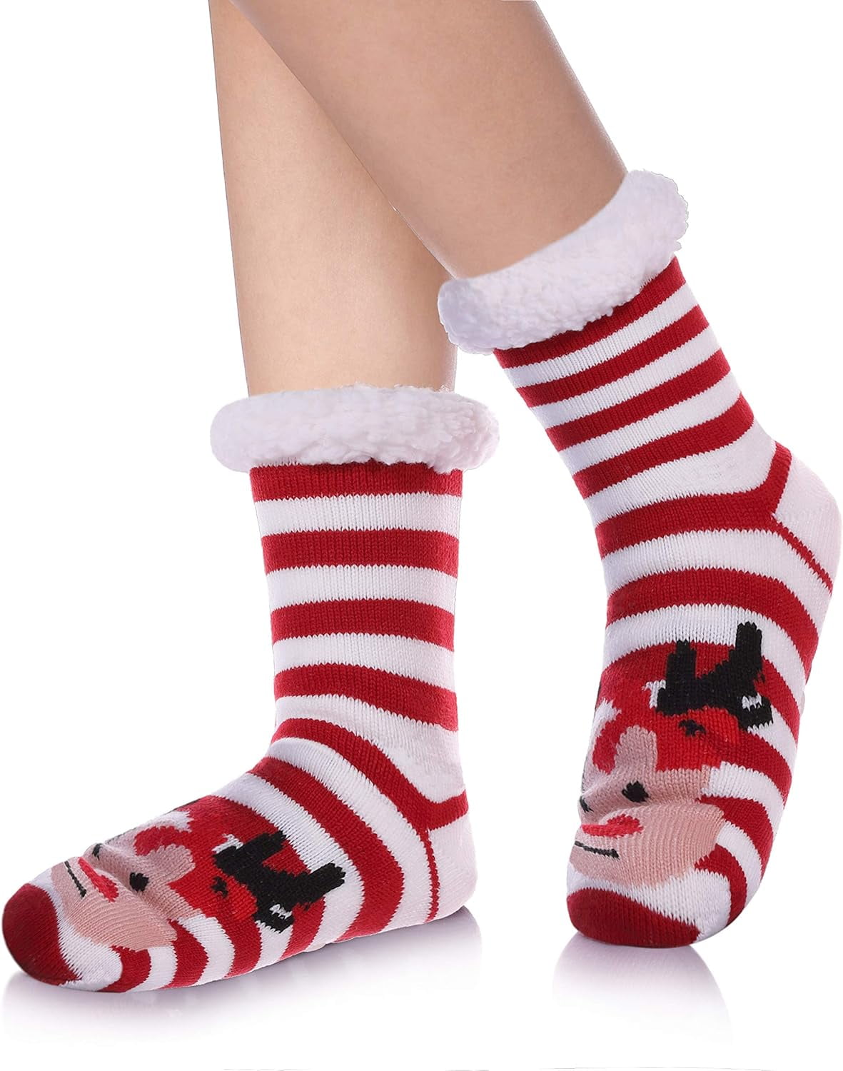 Boliang Kids Girls Boys Slipper Socks Soft Thick Cozy Fuzzy Animal Anti ...
