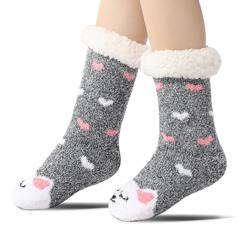 Boliang Kids Girls Boys Slipper Socks Soft Thick Cozy Fuzzy Animal Anti ...
