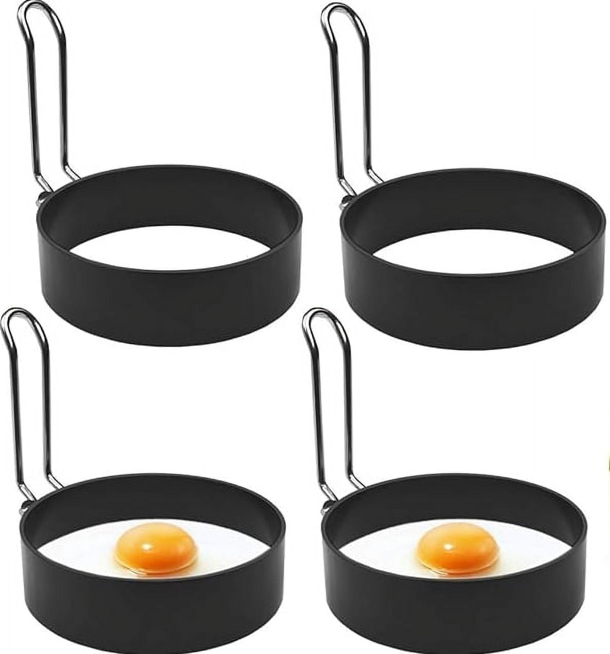 Boliang Non-stick Round Stainless Steel Egg & Pancake Rings, (4 Count ...